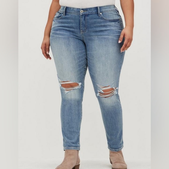 torrid | Jeans | Torrid Boyfriend Straight Vintage Stretch Mid Rise ...